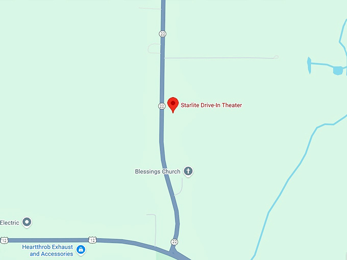 16. starlite drive in theater map