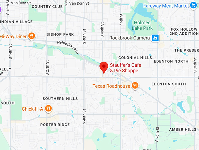 16. stauffer&rsquo;s cafe & pie shoppe map