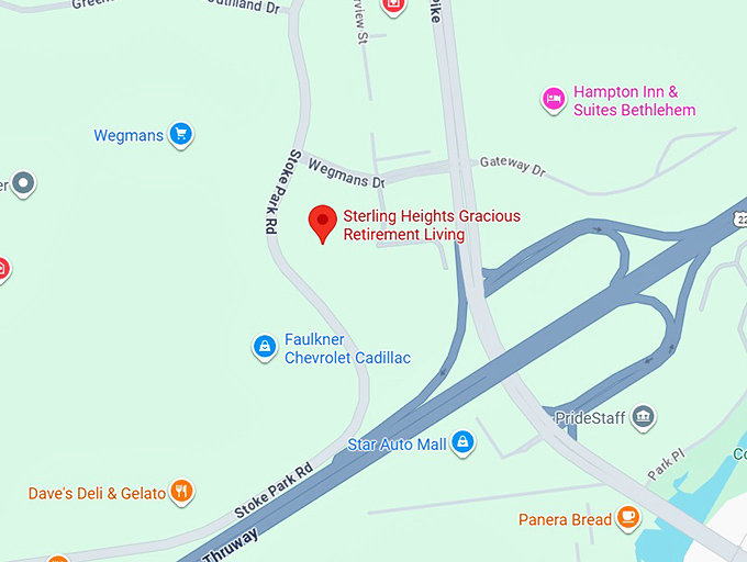 16. sterling heights gracious retirement living map