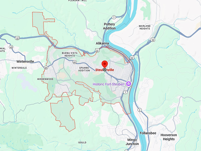 16. steubenville map