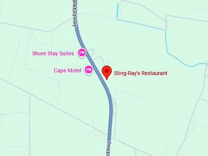 16. sting ray's restaurant map