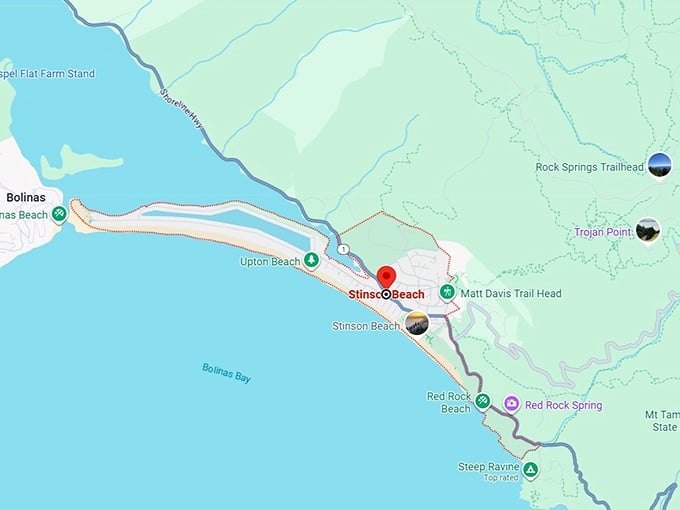 16. stinson beach, ca map