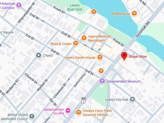 16. striper bites map