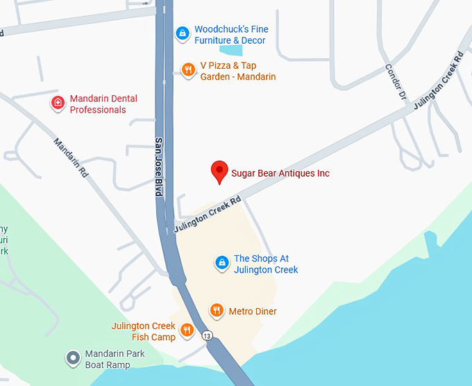 16. sugar bear antiques inc. map