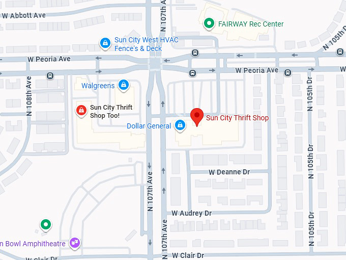 16. sun city thrift shop map