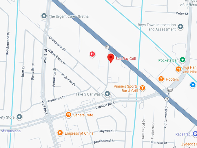 16. sun ray grill map