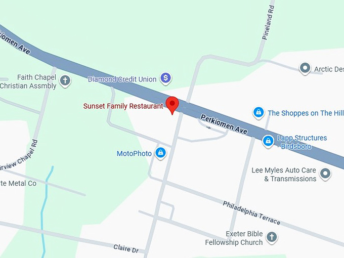 16. sunset family restaurant map