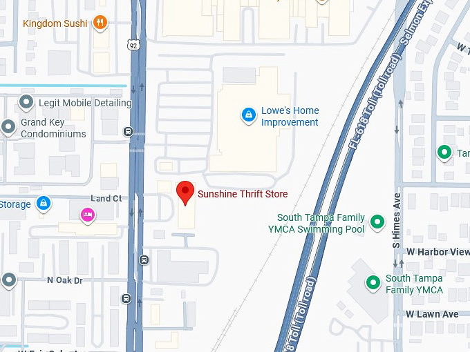 16. sunshine thrift store map