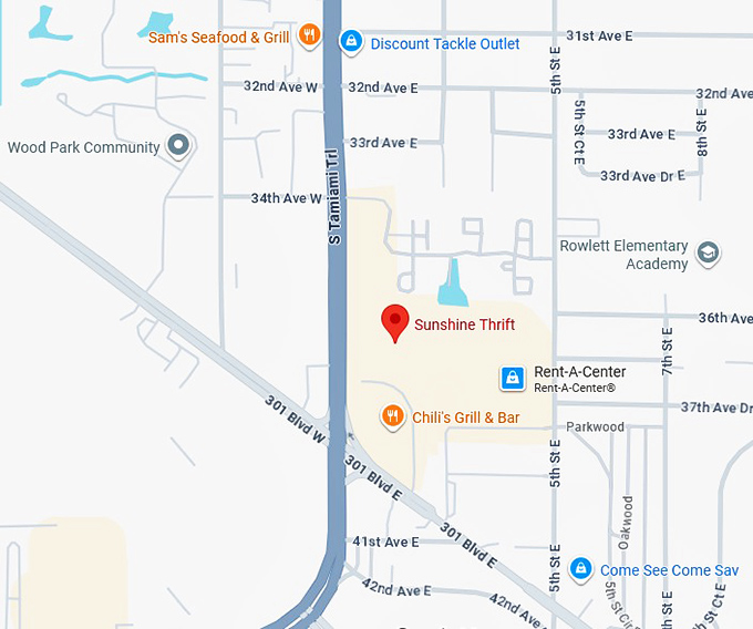 16. sunshine thrift map