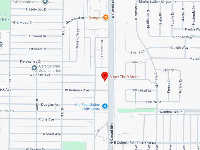 16. super thrift store map