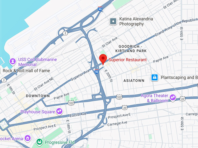 16. superior restaurant map