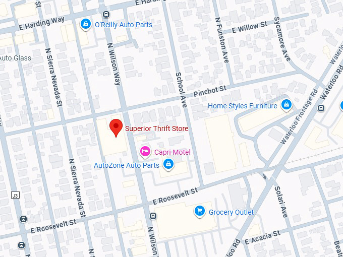 16. superior thrift store map