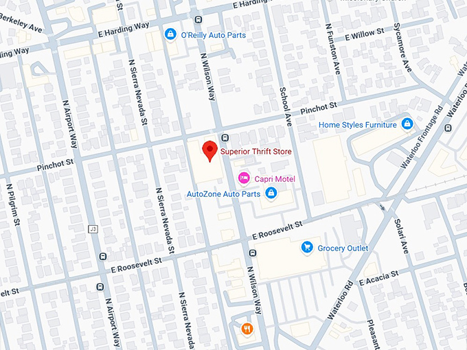 16. superior thrift store map