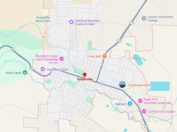 16. susanville ca map