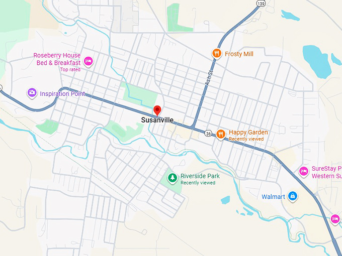16. susanville, ca map