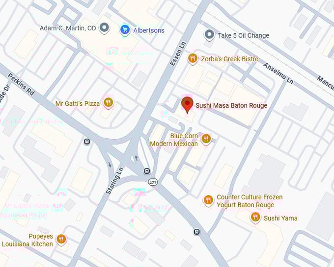 16. sushi masa baton rouge map