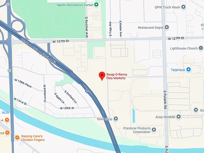 swap o rama flea markets map