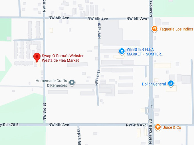 16. swap o rama's webster westside flea market map