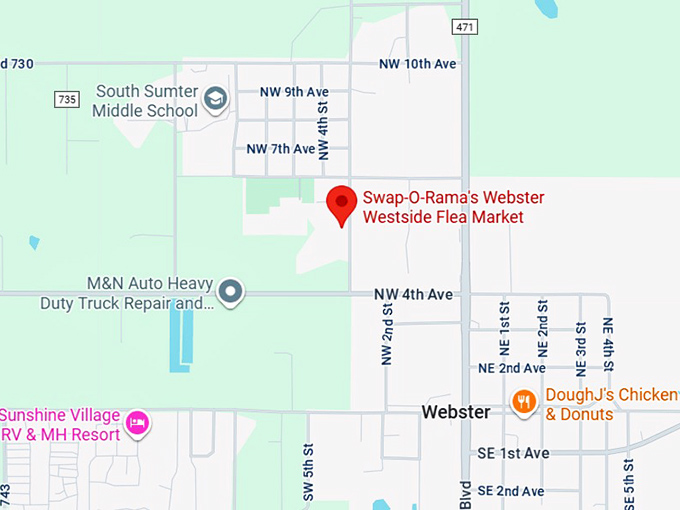 16. swap o rama's webster westside flea market map