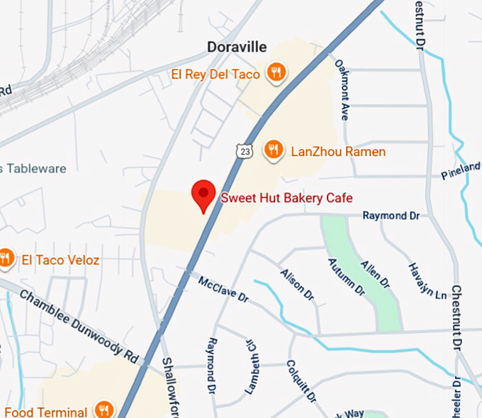 16. sweet hut bakery & cafe map