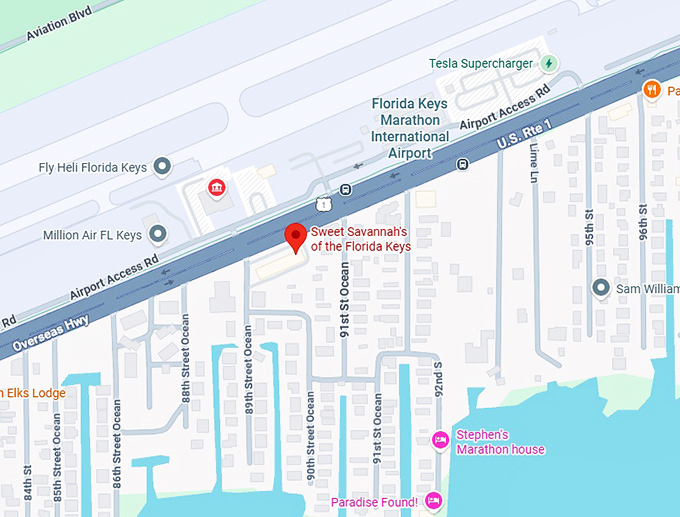 16. sweet savannah's of the florida keys map
