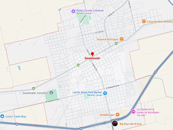 16. sweetwater, tx map