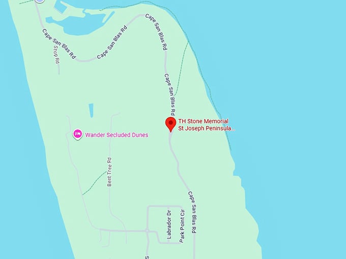 16. t.h. stone memorial st. joseph peninsula state park map