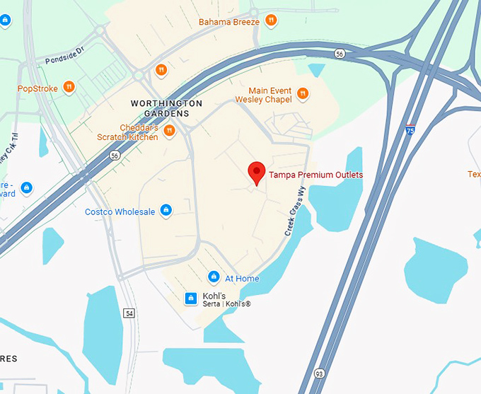 16. tampa premium outlets map