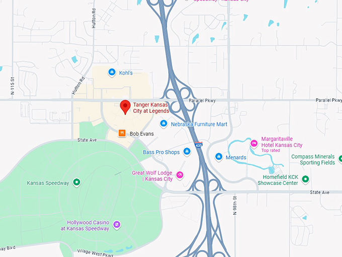 16. tanger kansas city at legends map