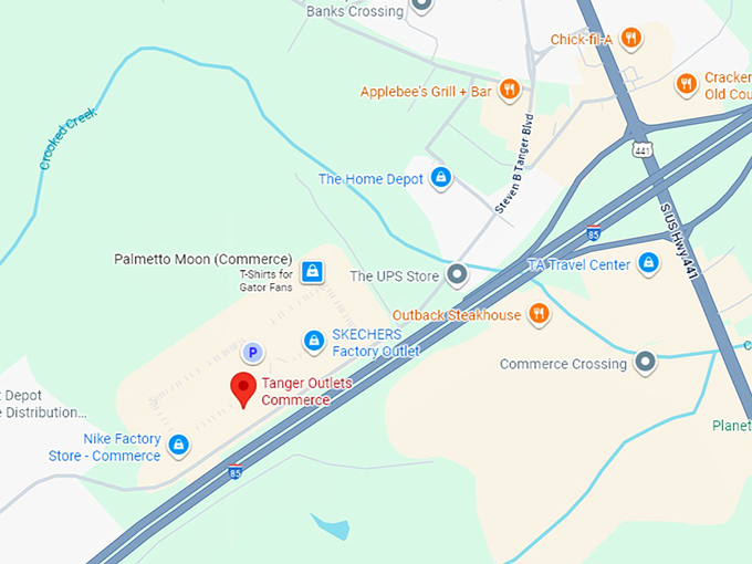 16. tanger outlets commerce map