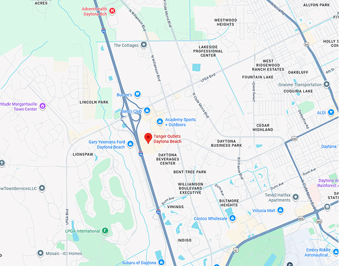 16. tanger outlets daytona beach map