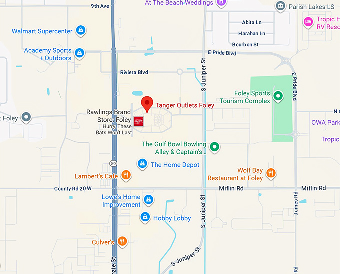 16. tanger outlets foley map