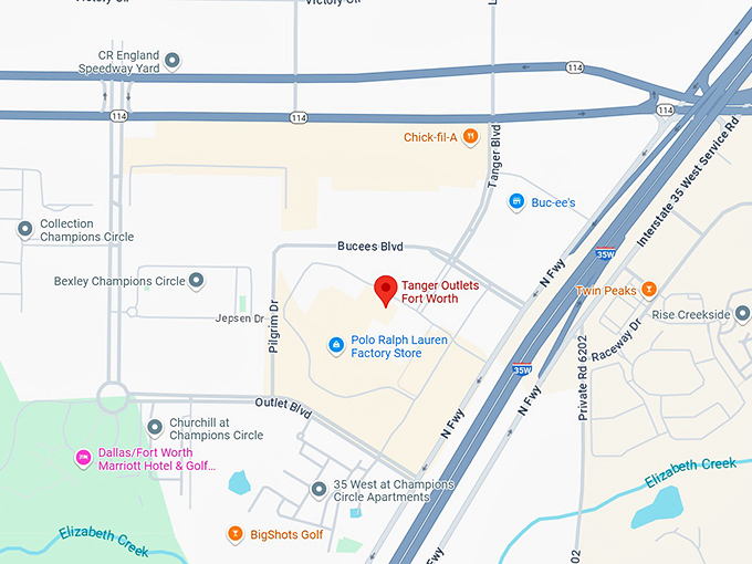 16. tanger outlets fort worth map
