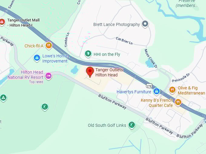 16. tanger outlets hilton head (1414 fording island rd) map