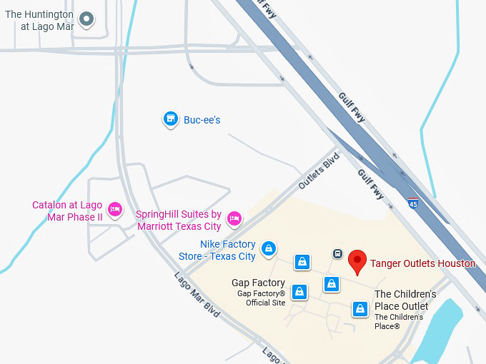 16. tanger outlets houston map