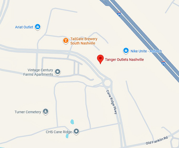 16. tanger outlets nashville map