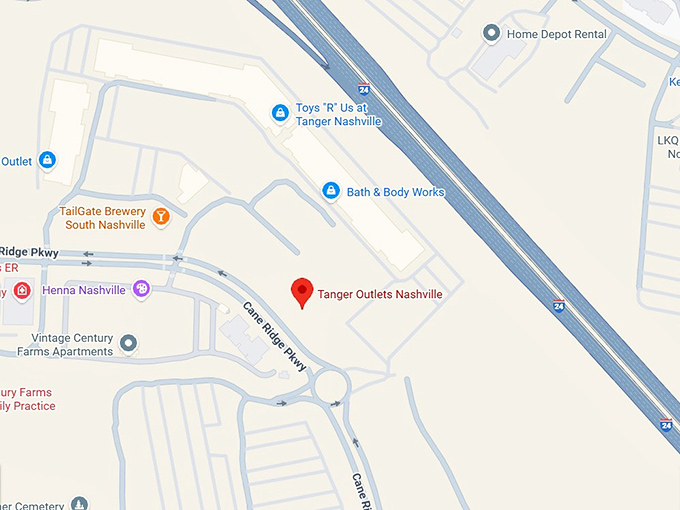 16. tanger outlets nashville map