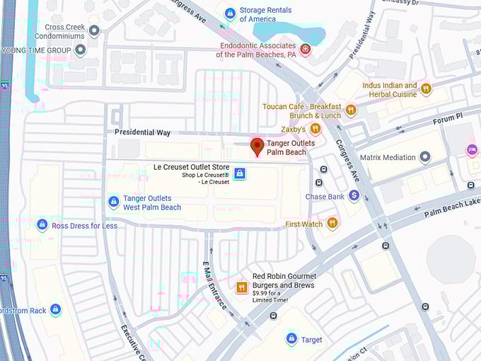 16. tanger outlets palm beach map