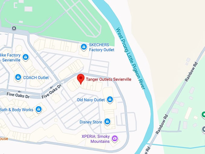 16. tanger outlets sevierville map