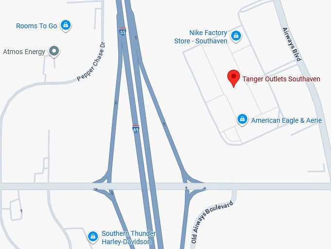 16. tanger outlets southaven map