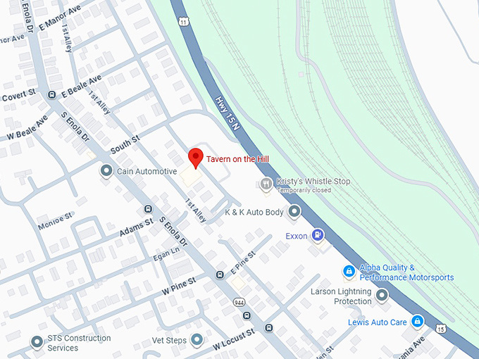 16. tavern on the hill map