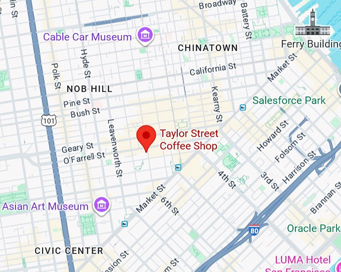 16. taylor street coffee shop map