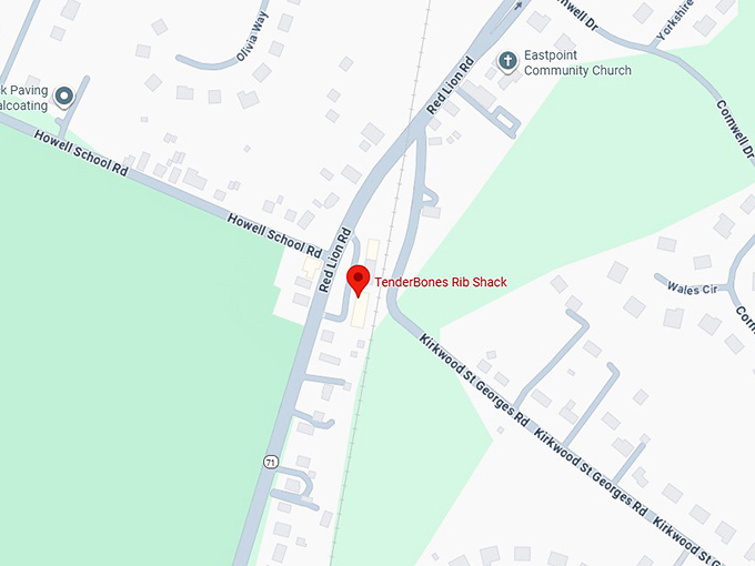 16. tenderbones rib shack map