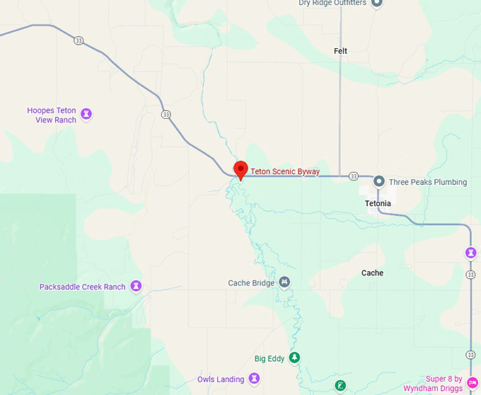 16. teton scenic byway map