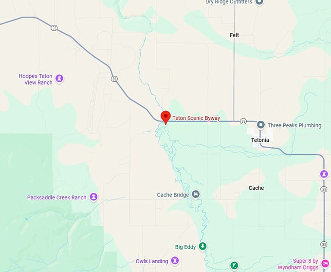 16. teton scenic byway map