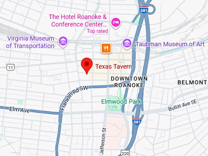 16. texas tavern map