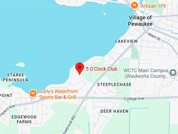 16. the 5 o&rsquo;clock club map