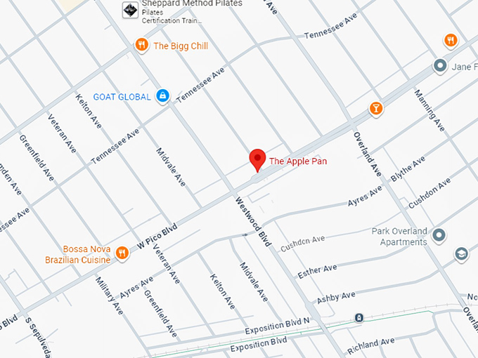 16. the apple pan map