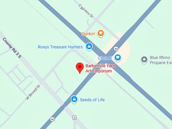 16. the barberville yard art emporium map