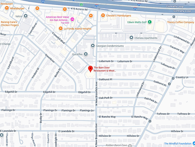 16. the barn door restaurant & meat market map